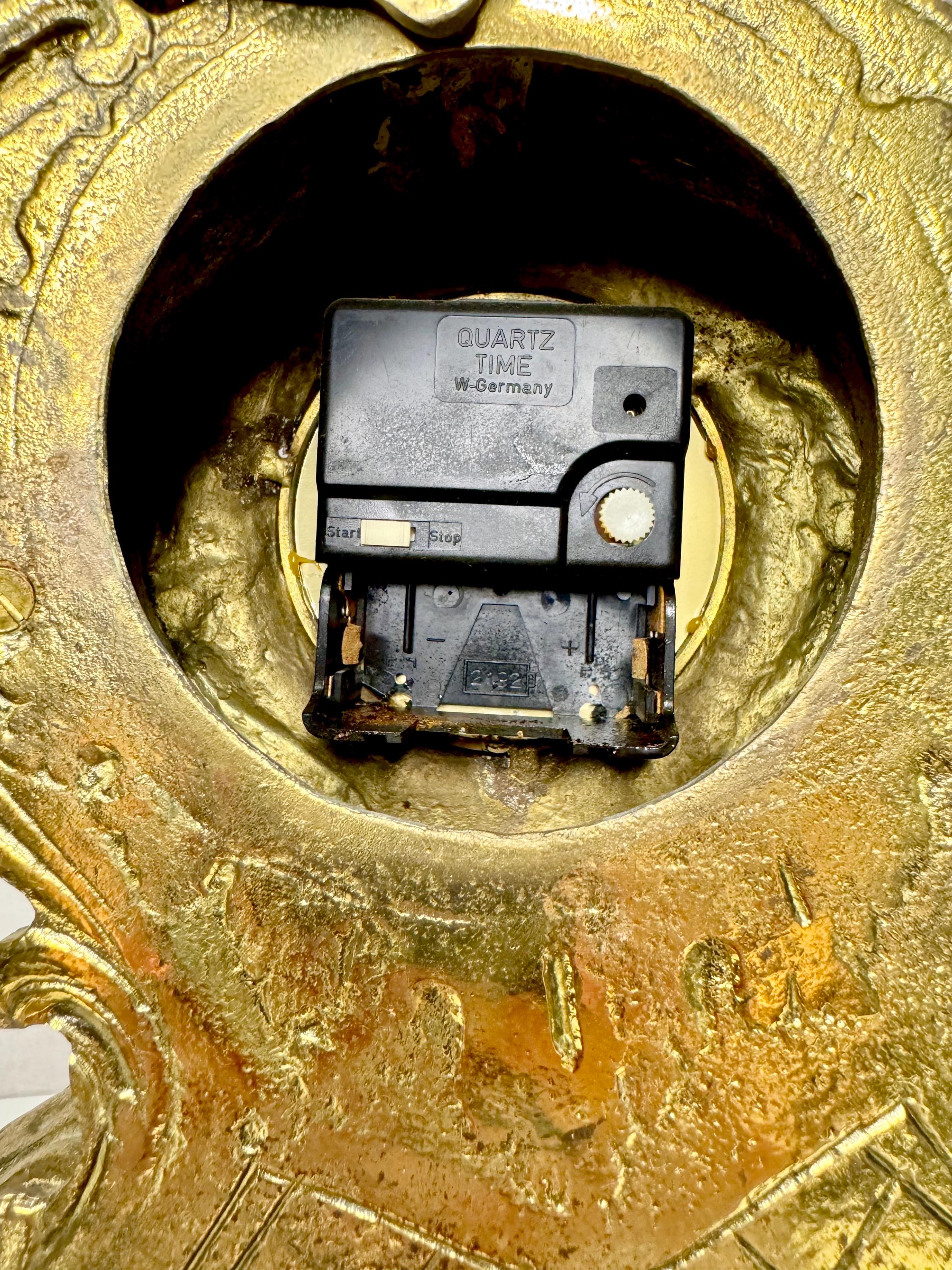 Vintage Brass Clock, Vintage Table Clock, Brass Mantel Clock, Vintage ...