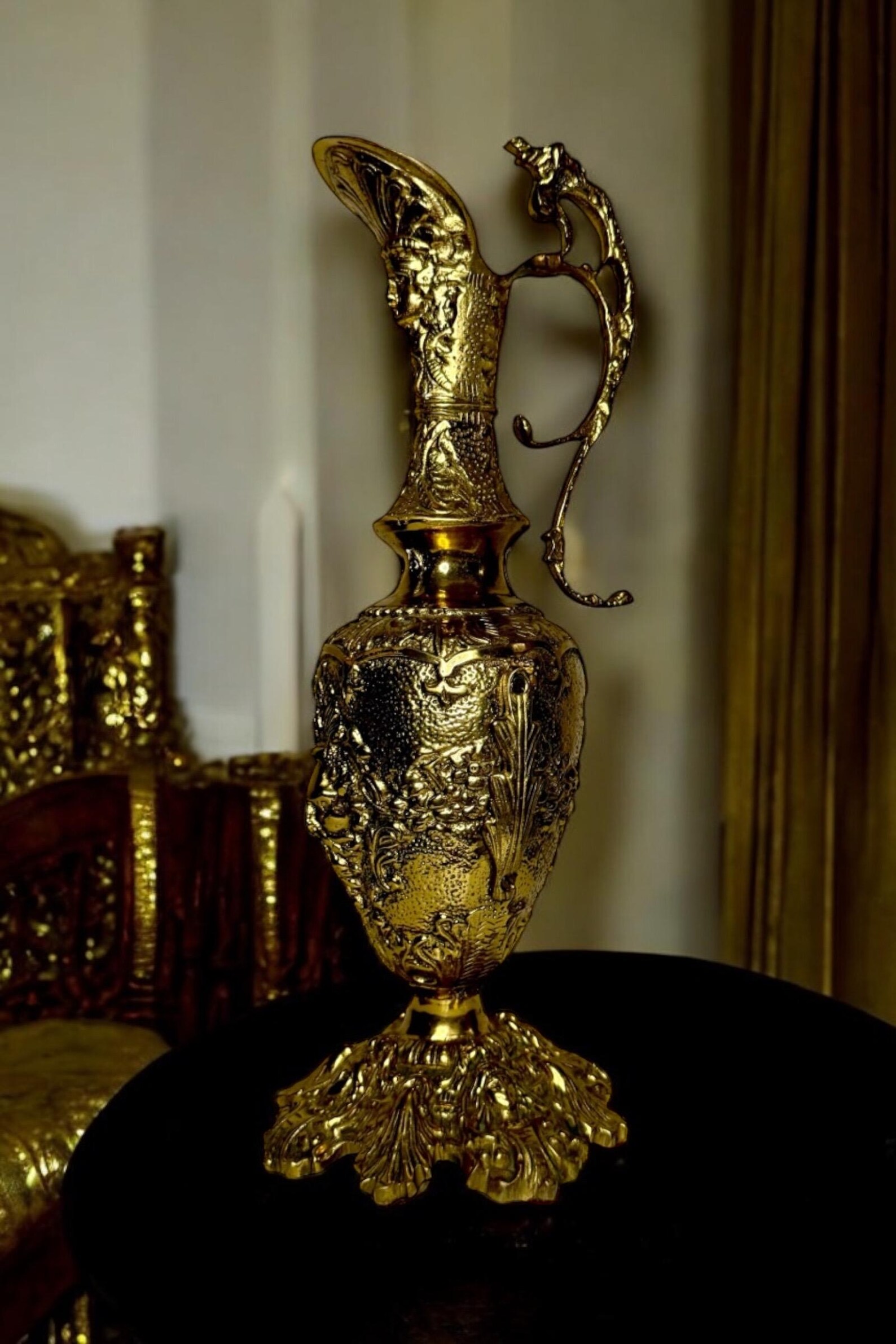 Antique Ornate Brass Ewer – Rococo Style Decorative Pitcher Vase - Etsy