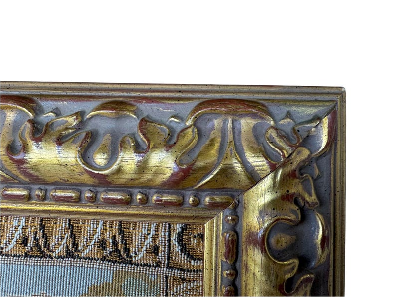 Framed Gobelin Tapestry Wall Hanging, Vintage French Pastoral Scene ...