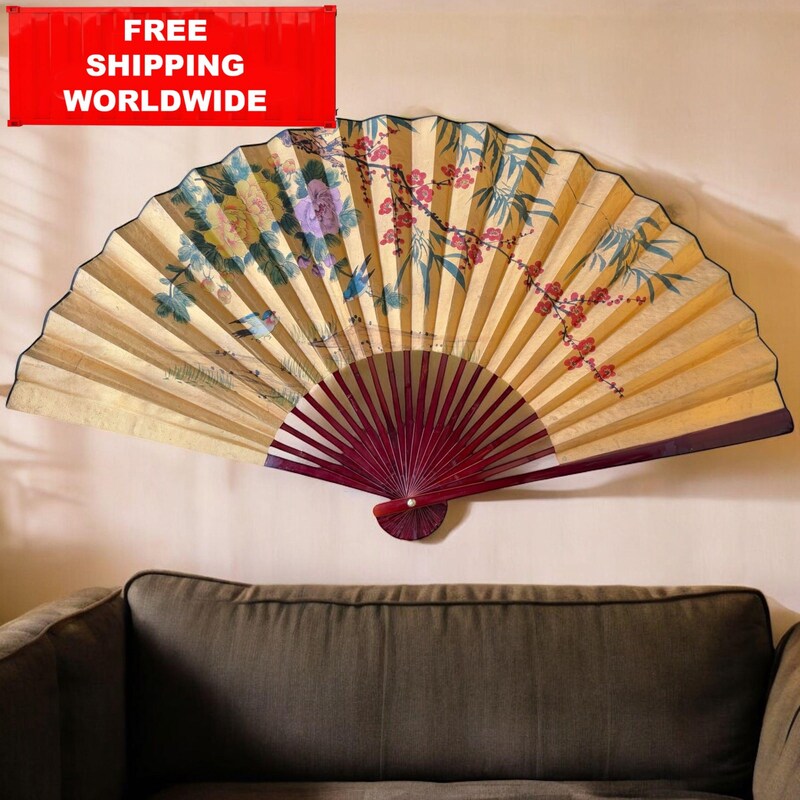 Large Japanese Fan - Etsy