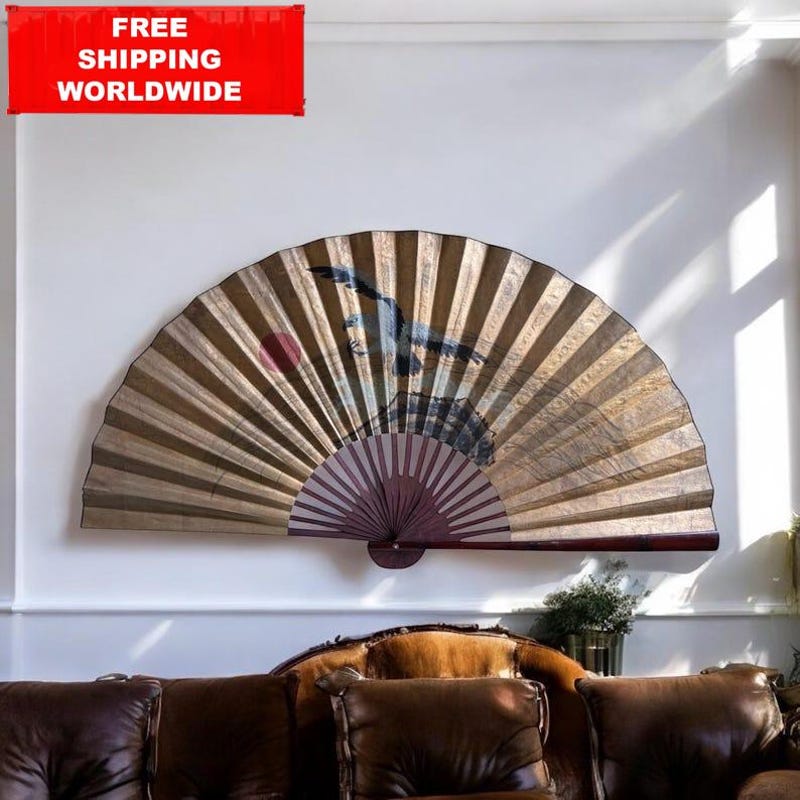 Large Japanese Fan - Etsy