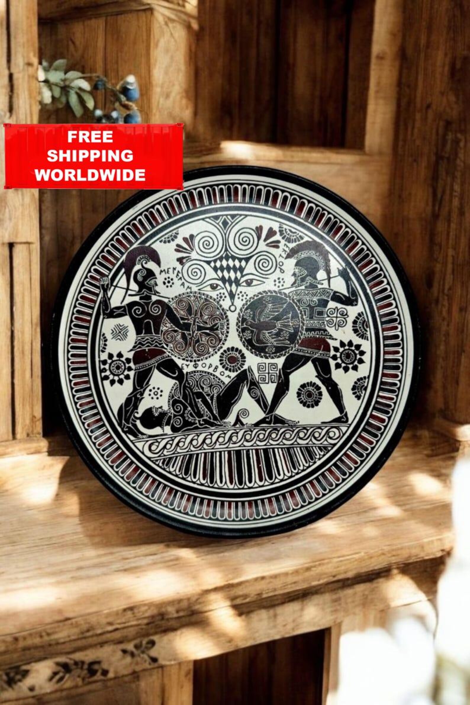 Authentic Greek Decorative Plate – Hand-painted Ceramic Wall Art ...