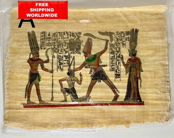 Vintage Authentic Egyptian Papyrus Art Work, Real Papyrus, Egyptian ...