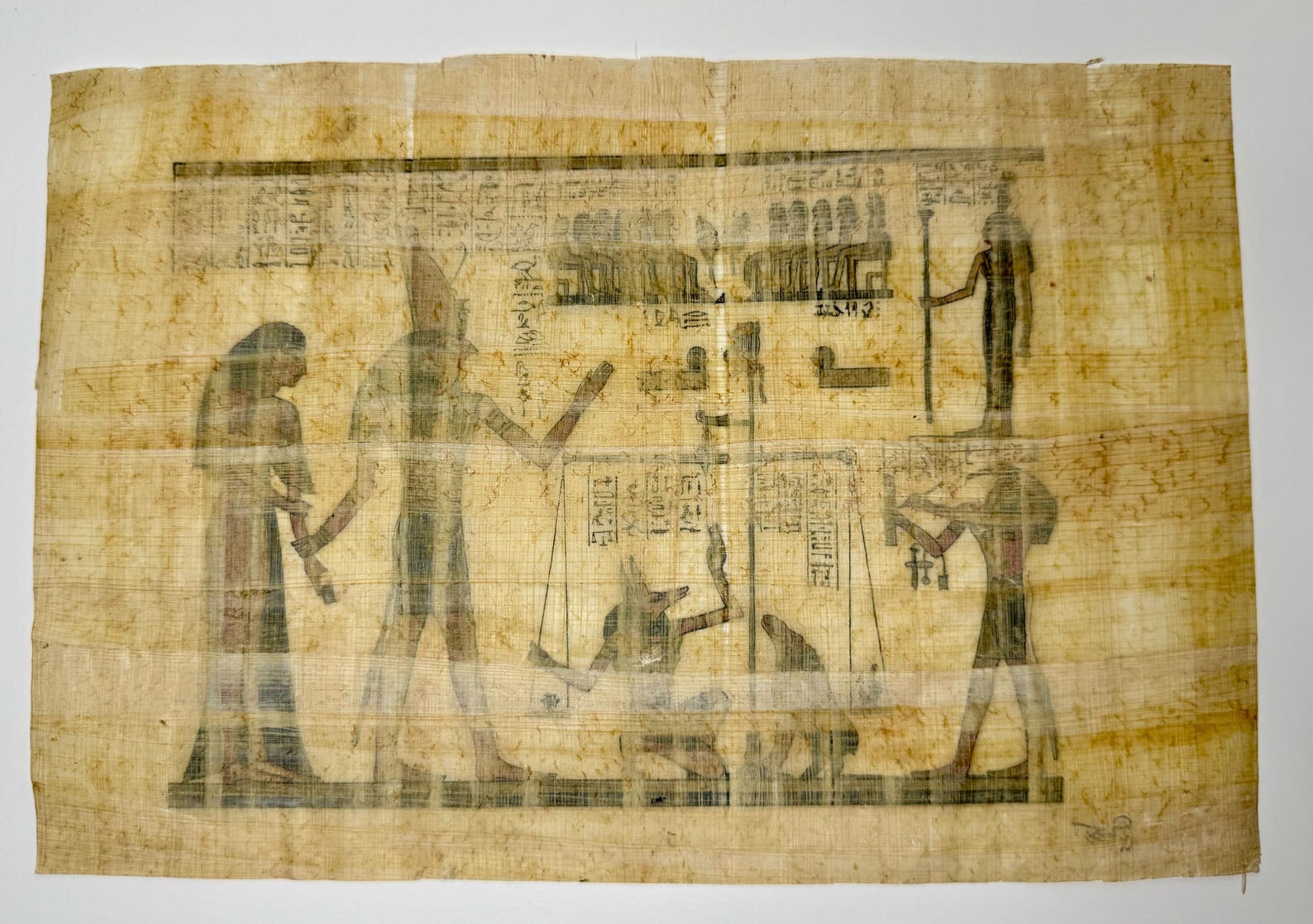 Vintage Authentic Egyptian Papyrus Art Work, Real Papyrus, Egyptian ...