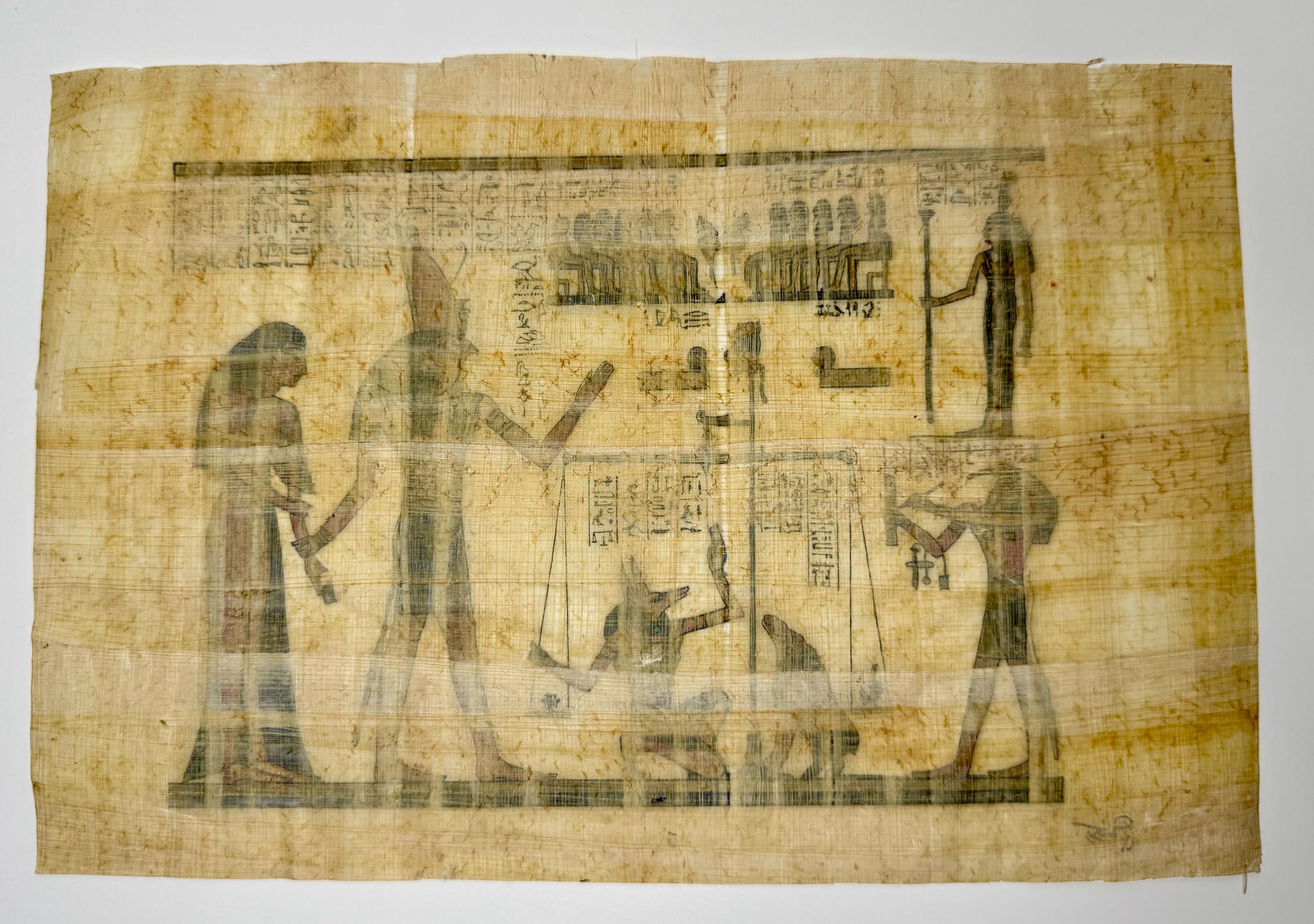 Vintage Authentic Egyptian Papyrus Art Work, Real Papyrus, Egyptian ...