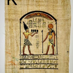 Vintage Authentic Egyptian Papyrus Art Work, Real Papyrus, Egyptian ...
