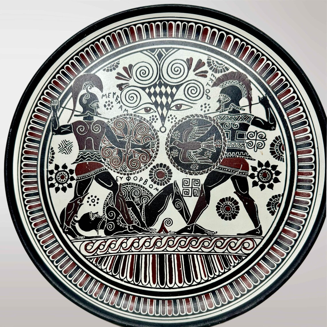 Authentic Greek Decorative Plate – Hand-painted Ceramic Wall Art ...