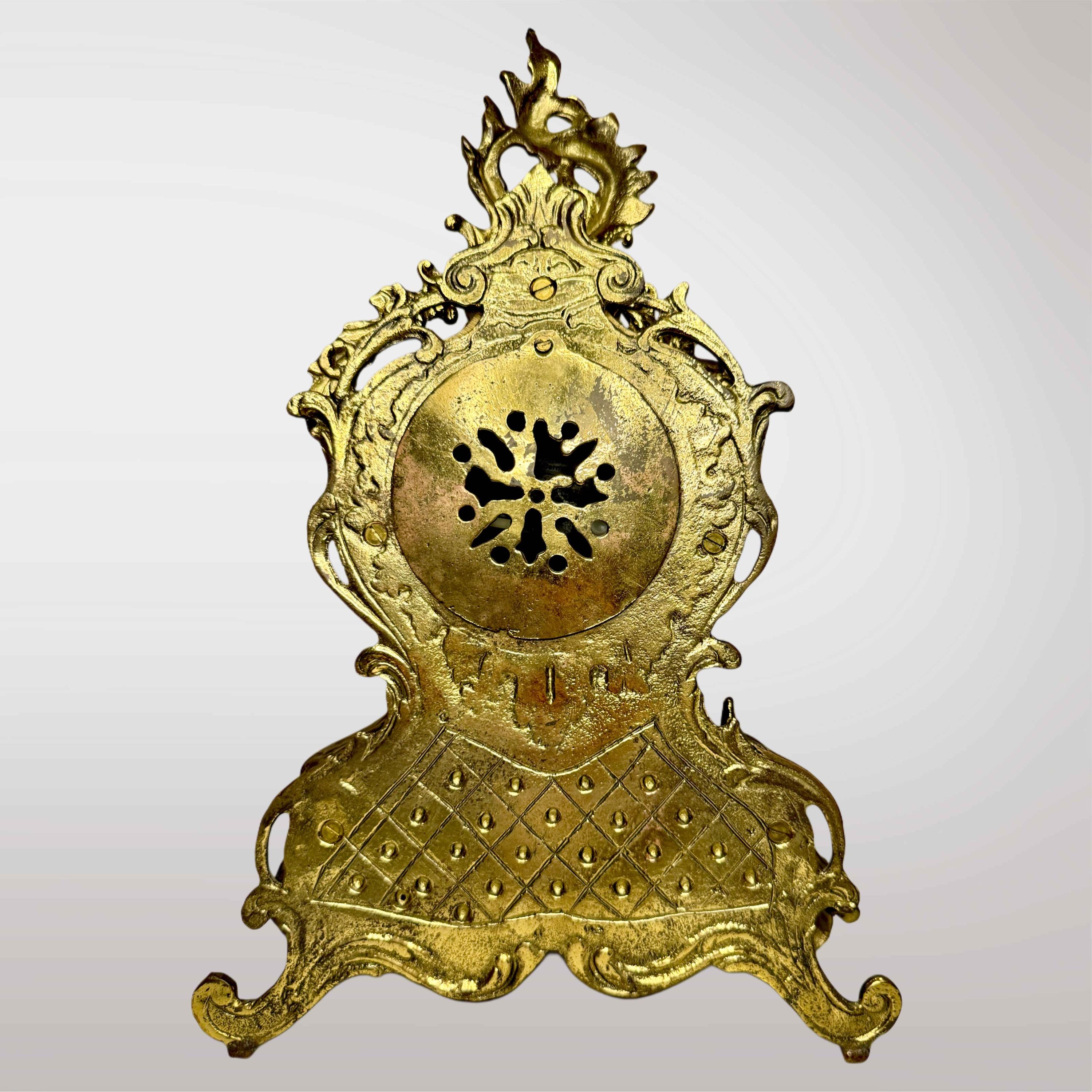 Vintage Brass Clock, Vintage Table Clock, Brass Mantel Clock, Vintage ...