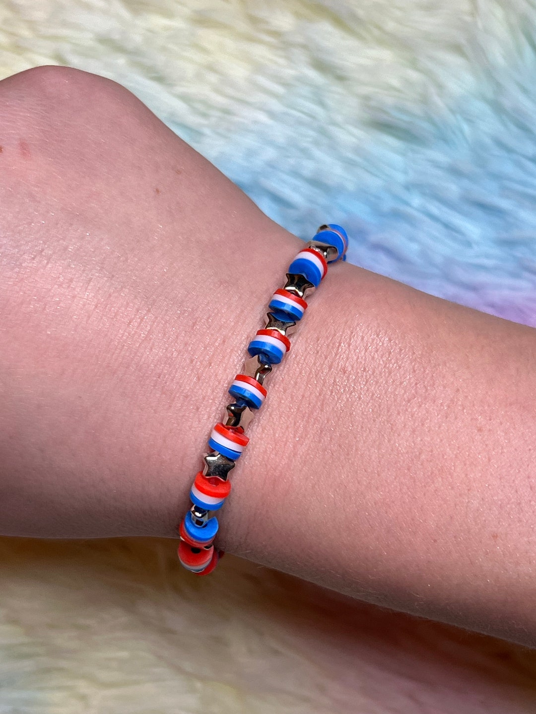 Red White and Blue Silver Star - Etsy