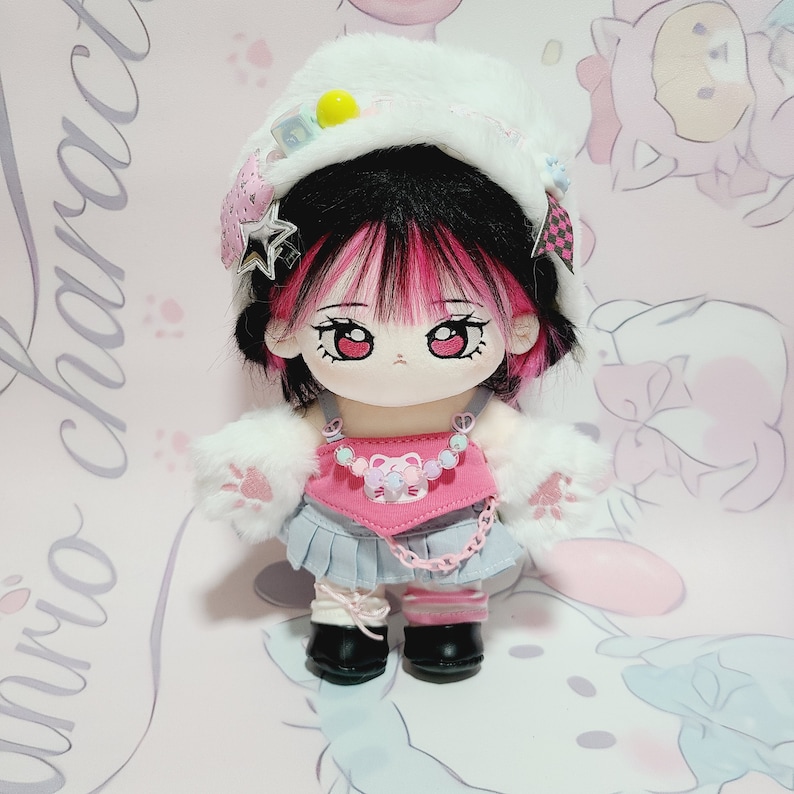CALEMBOU Plush Doll, Cute 20cm Cotton Doll. Anime Soft Stuffed Dress up ...