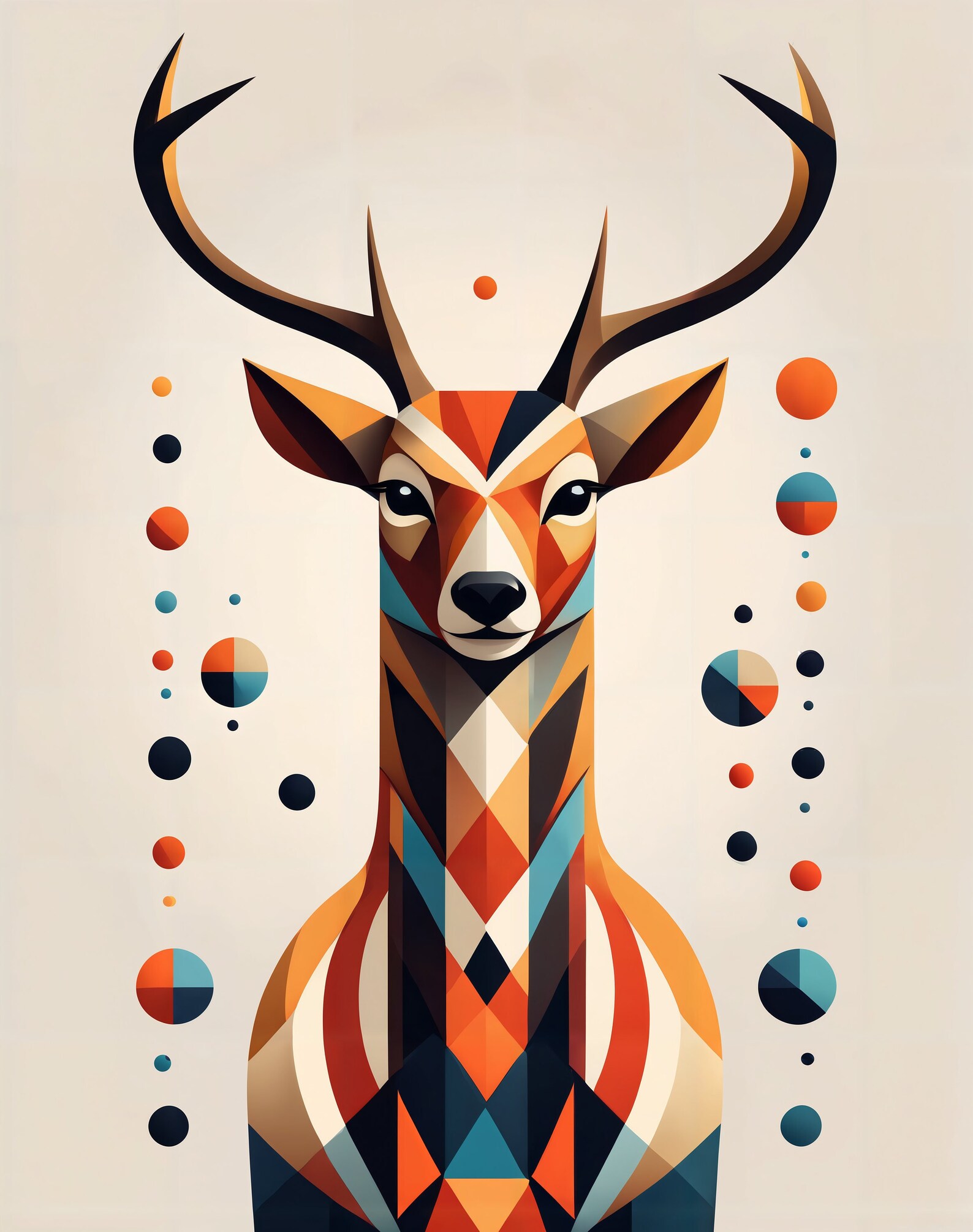 Digital Download Geometric Majesty: Abstract Deer Art Print - Etsy