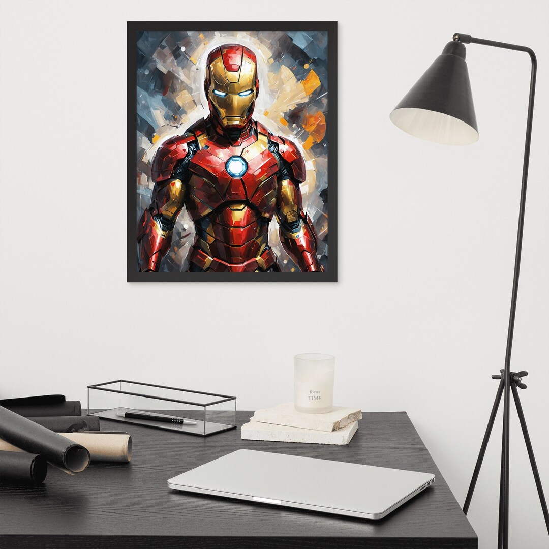 Invincible Iron Hero Dynamic Iron Man Fan Art Print Framed Poster - Etsy