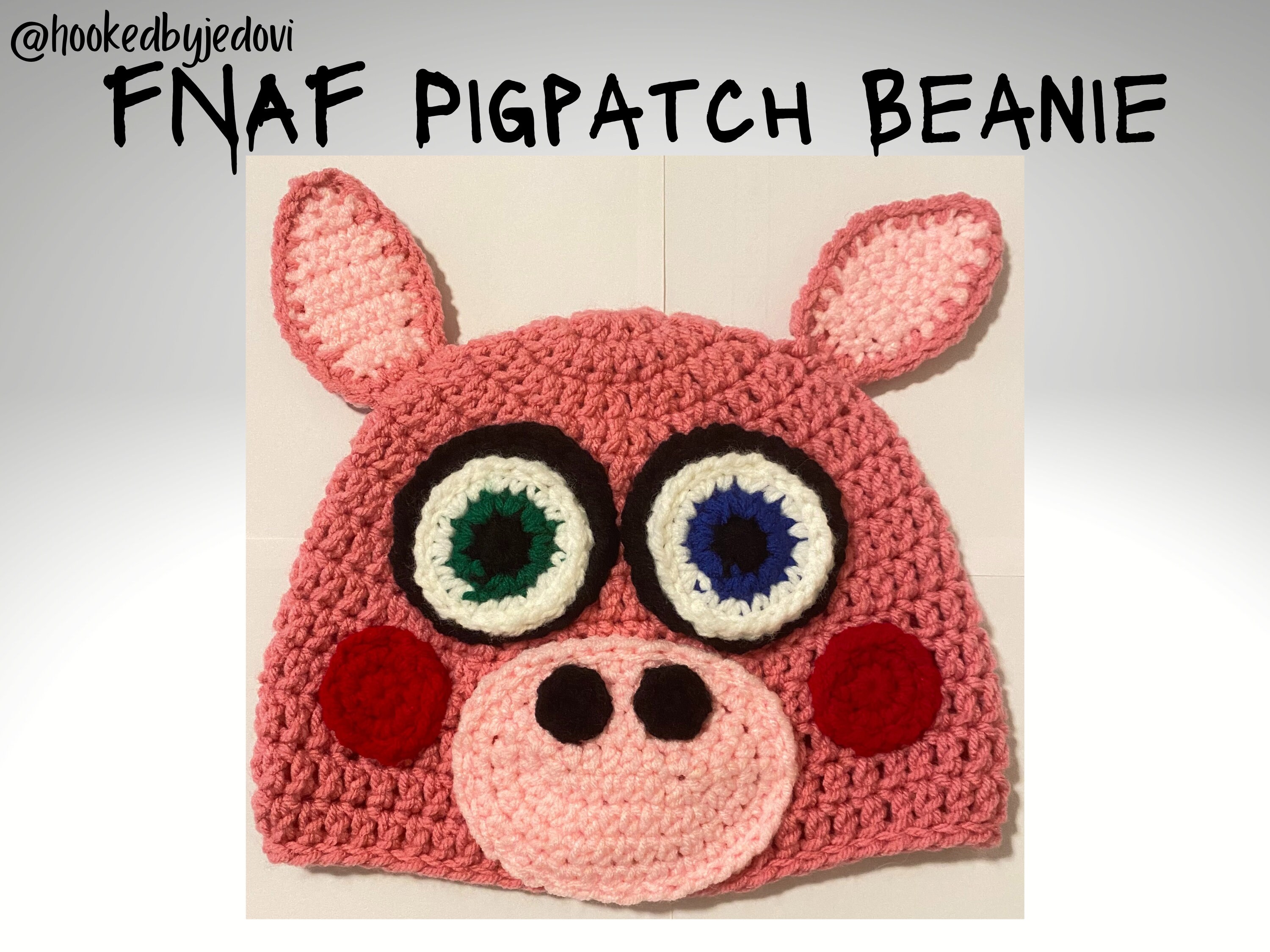 Handmade Crocheted FNAF Pigpatch Hat- Pig Beanie- Pigpatch Hat - Etsy