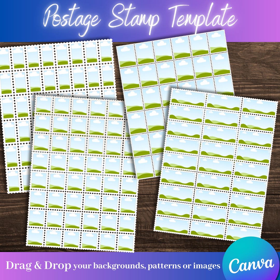 Postage Stamp Templates | Custom Decorative Stamp Border Frames | 100% ...