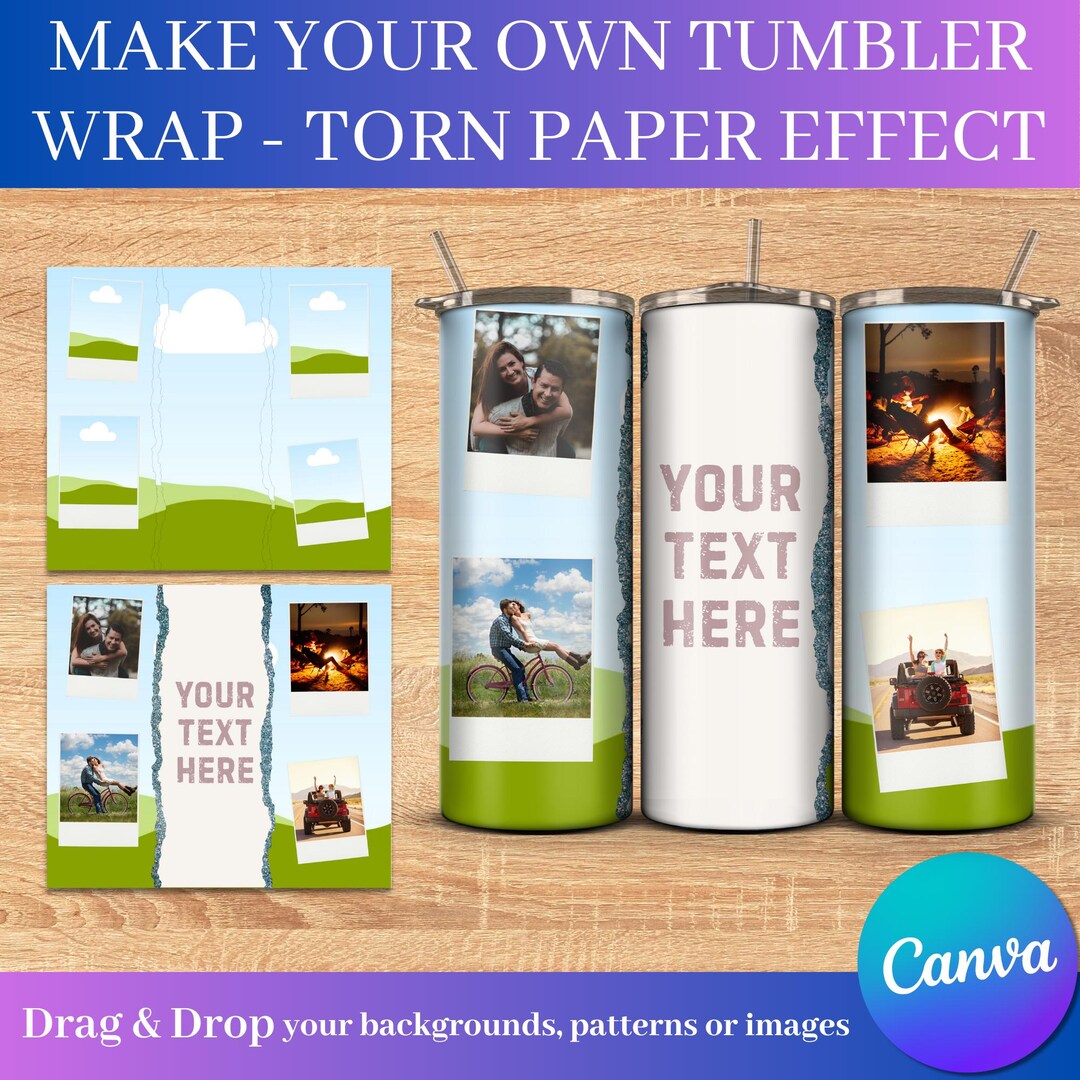 Make Your Own Tumbler Wrap Template | 20oz Skinny Straight and Tapered ...