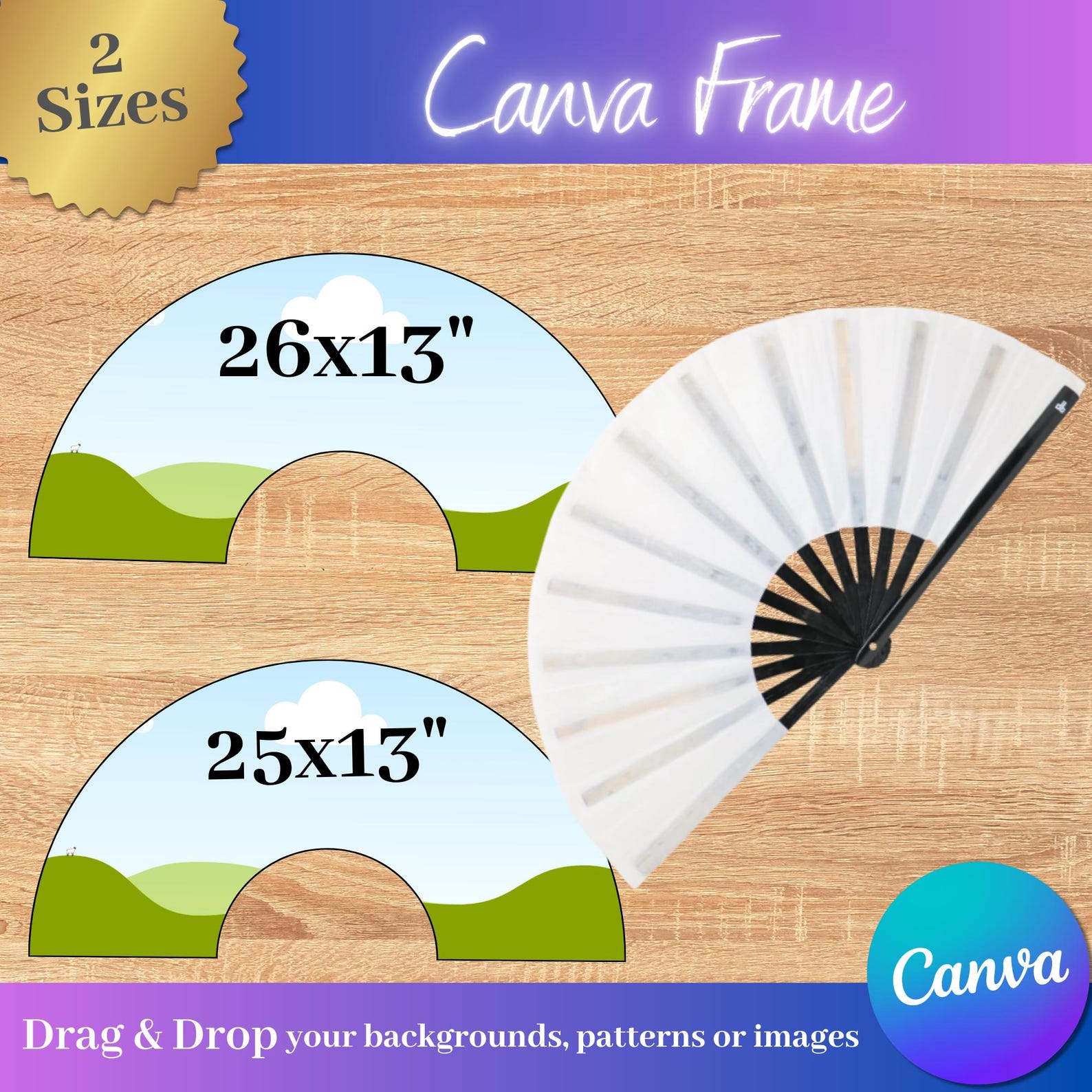Editable Clack Fan Canva Template: DIY Sublimation Design (digital ...
