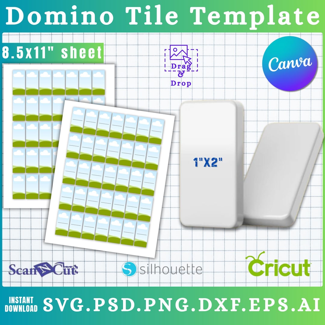 Domino Sublimation Design Template Canva & SVG | Create Your Own Custom ...