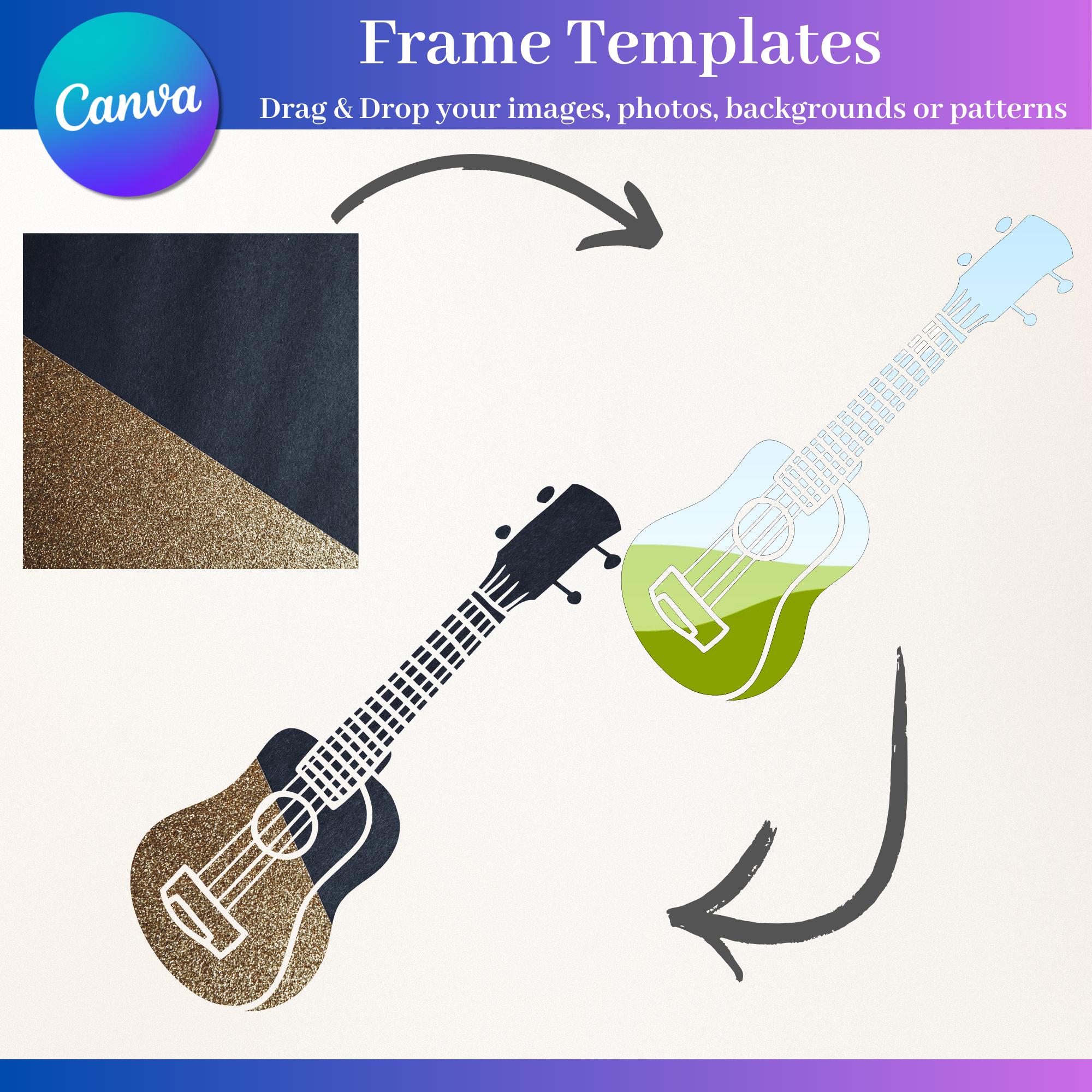 20 Canva Guitar Frames | Editable Canva Template | Craft Your Own ...
