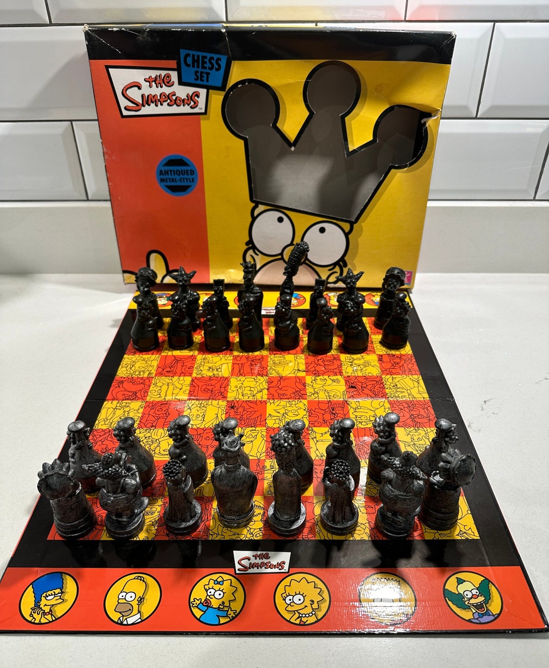 The Simpsons Chess Board Set Collectible - Etsy