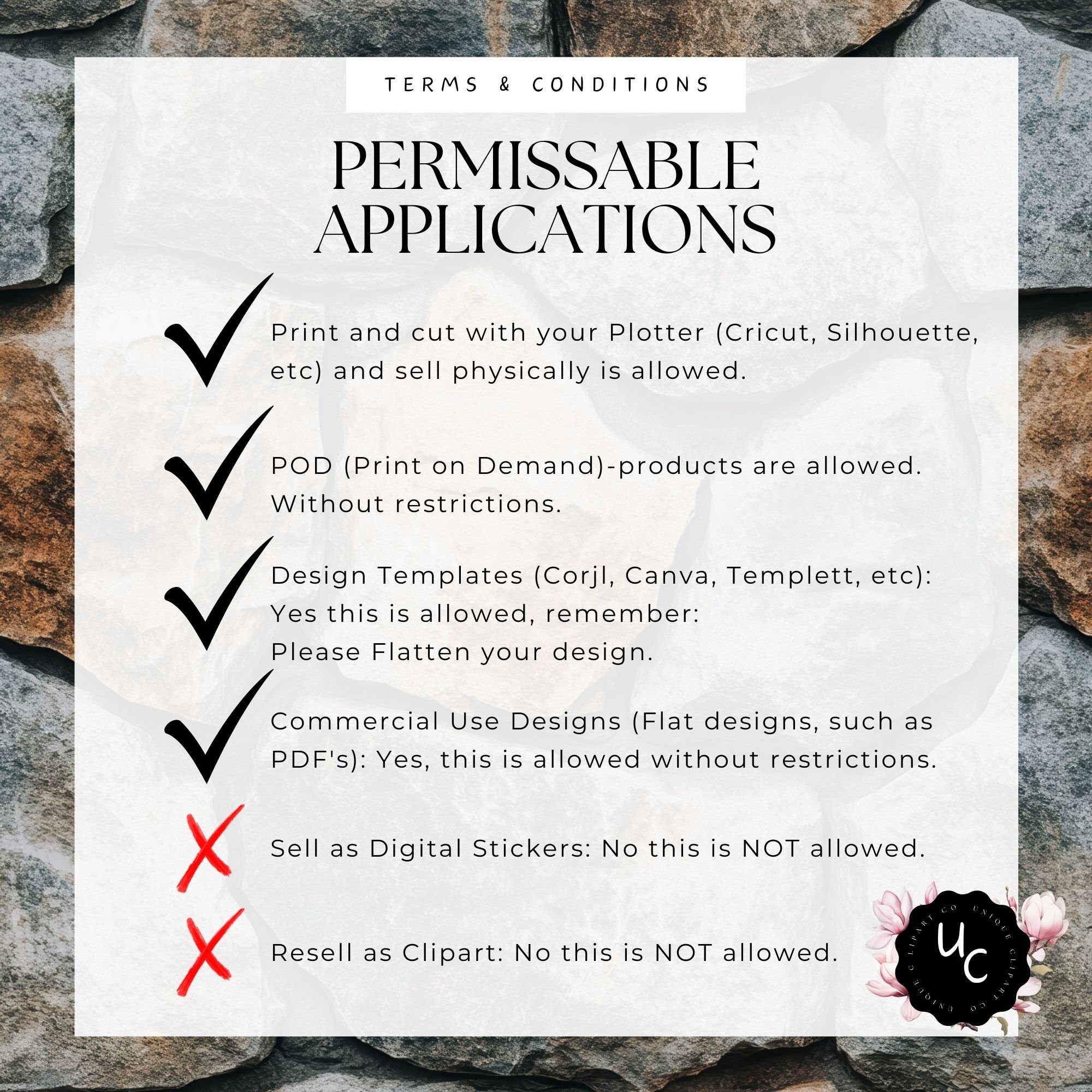 Seamless English Rock Wall Texture, Digital Paper Pack of 12 ...