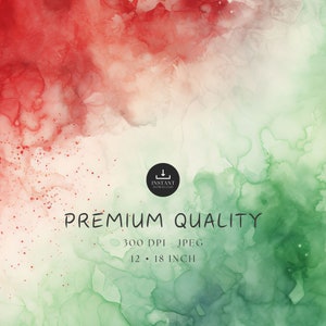 Christmas Background, Watercolor Splash Texture Pack, Green and Red ...