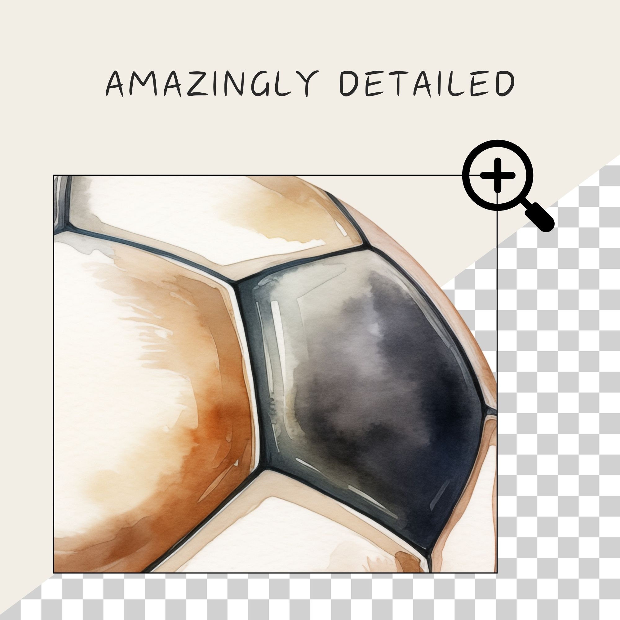 Watercolor Soccer Ball Png, Classic Sports Clipart Illustration ...