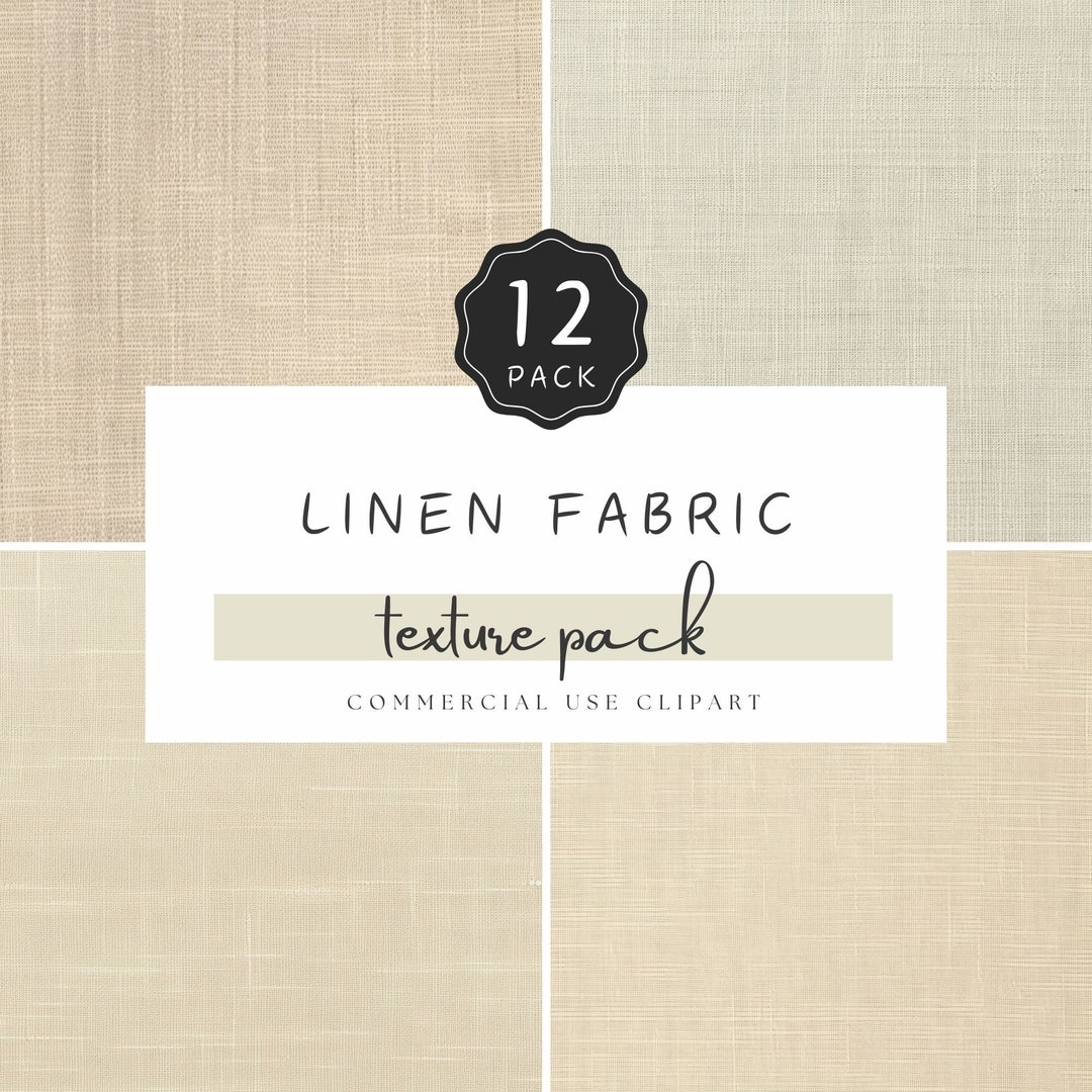 Linen Fabric Texture, Digital Paper Pack of 12 Jpeg, Clean Off-white ...