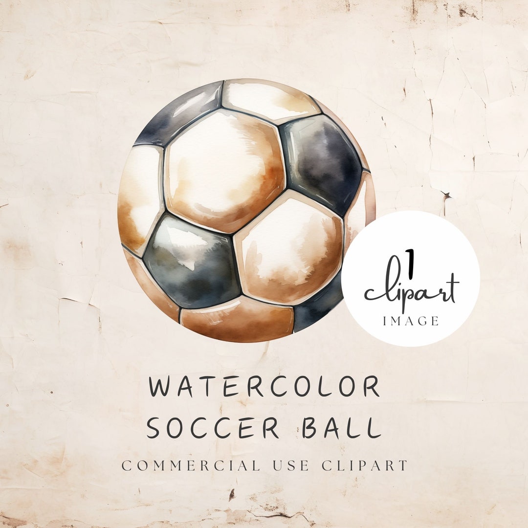 Watercolor Soccer Ball Png, Classic Sports Clipart Illustration ...