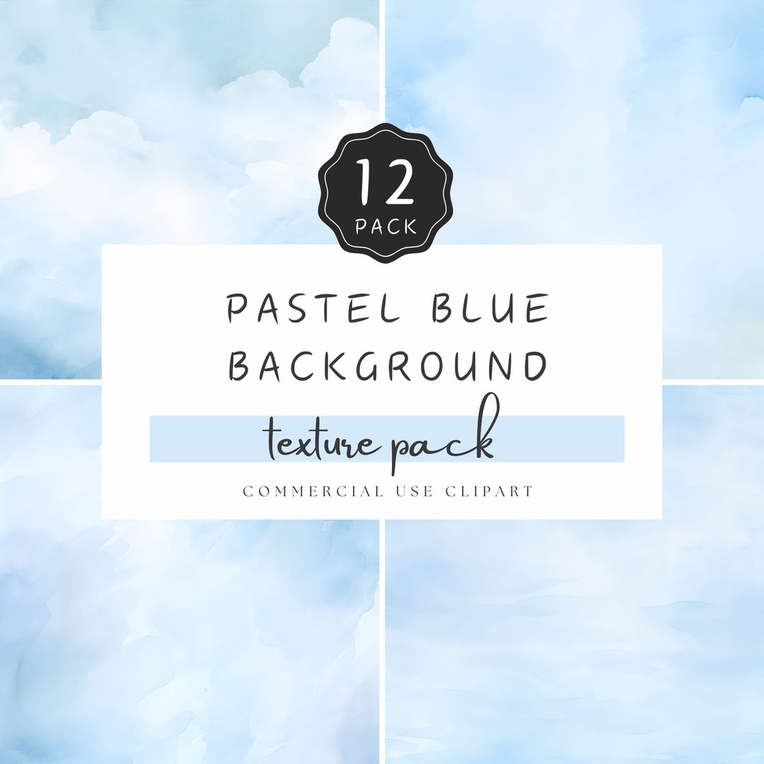 Pastel Blue Background, Light Blue Watercolor Wash Texture Pack, Baby ...