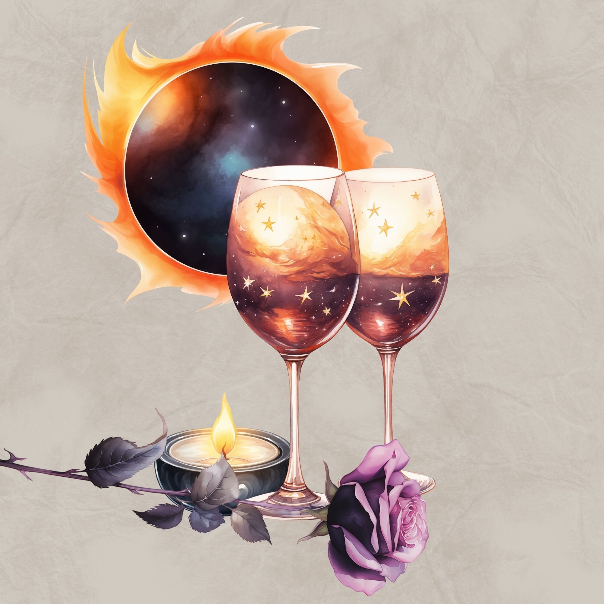 Solar Eclipse Clipart, Celestial Date Watching Solar Eclipse With ...