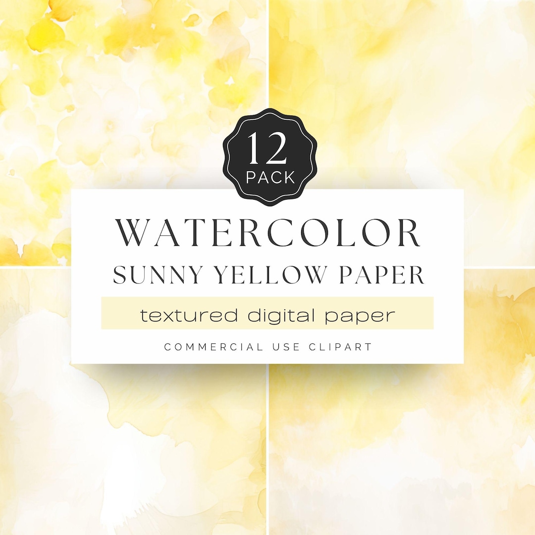 Sunny Yellow Watercolor Background, Neutral Texture Backdrop, Sunshine ...