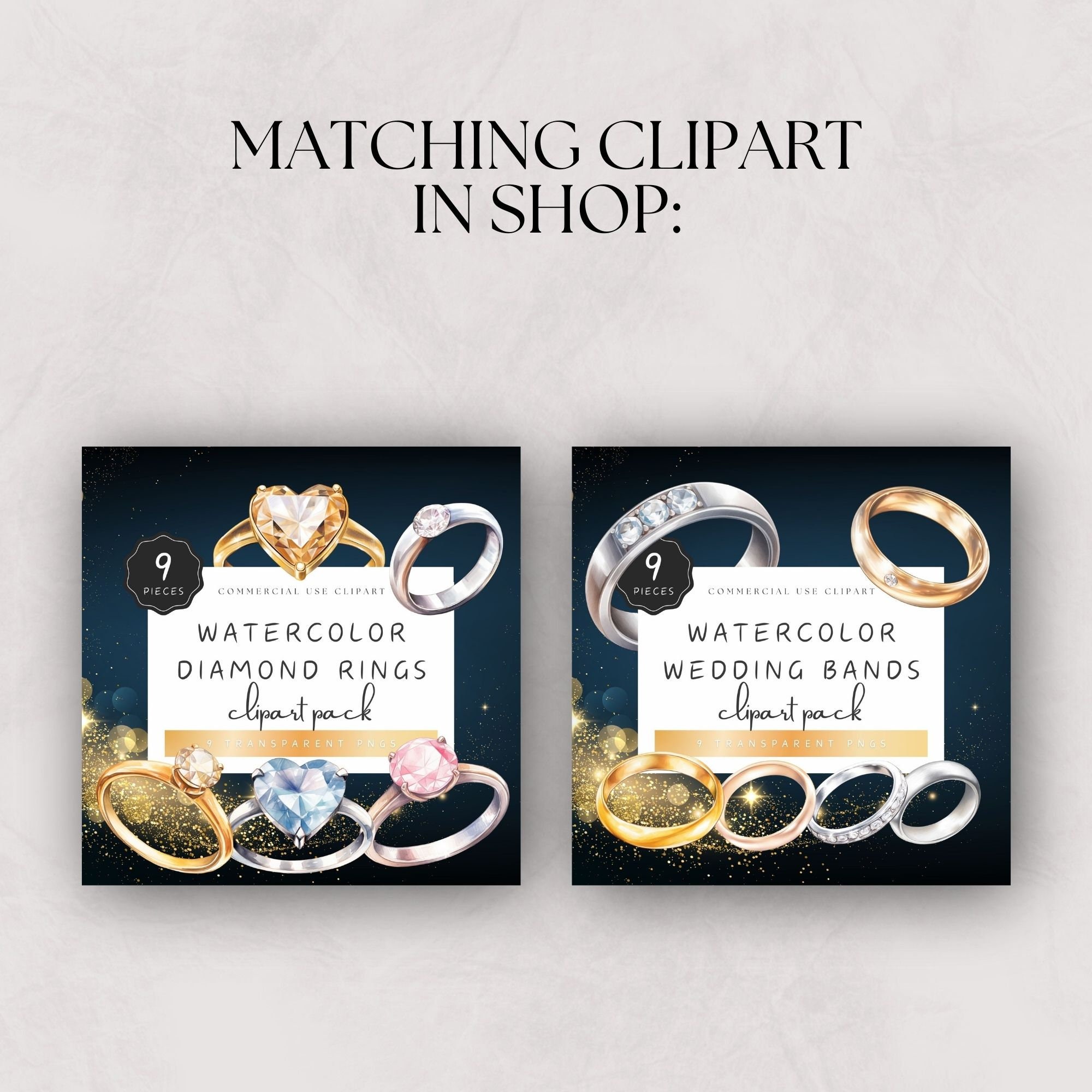 Couples Clipart, Watercolor Rings Intertwined, Infinity, Marriage ...