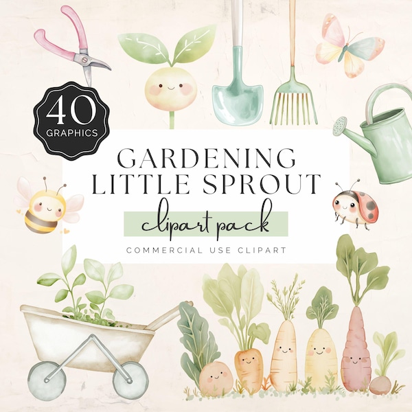 Gardening Clipart - Etsy