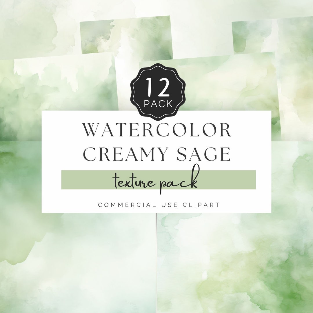 Sage Green Watercolor Texture Background, Creamy Sage, Calm and Light ...