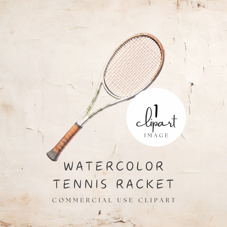 Watercolor Tennis Racket Png, Classic Sports Clipart Illustration ...