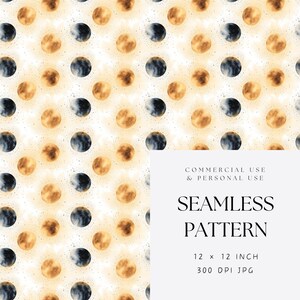 Solar Eclipse Digital Papers, JPG Seamless Pattern, 2024 Natural Bright ...