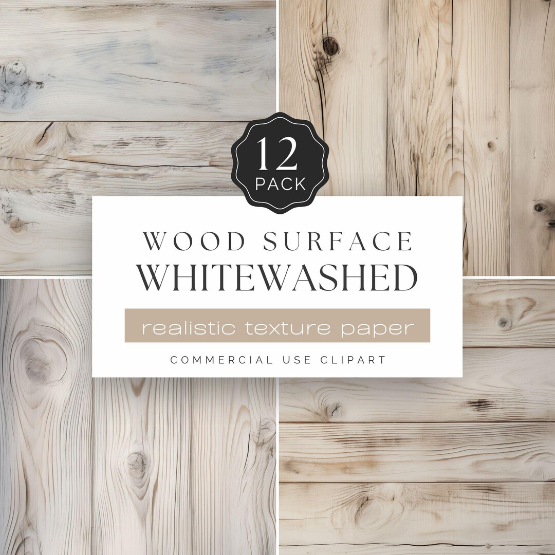 Whitewashed Wood Texture Digital Paper, 12 Rustic Wood Backgrounds ...