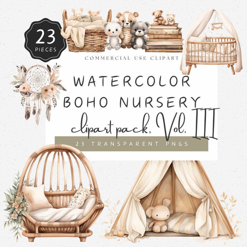 Boho Baby Clothes Clipart Neutral Baby Girl Tipi Tent Cradle Bohemian ...