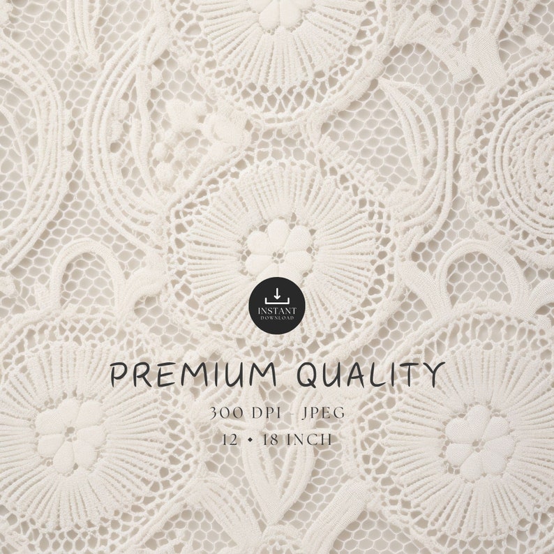 Lace Fabric Texture, Digital Paper Pack of 12 Jpeg, Clean White, Ivory ...