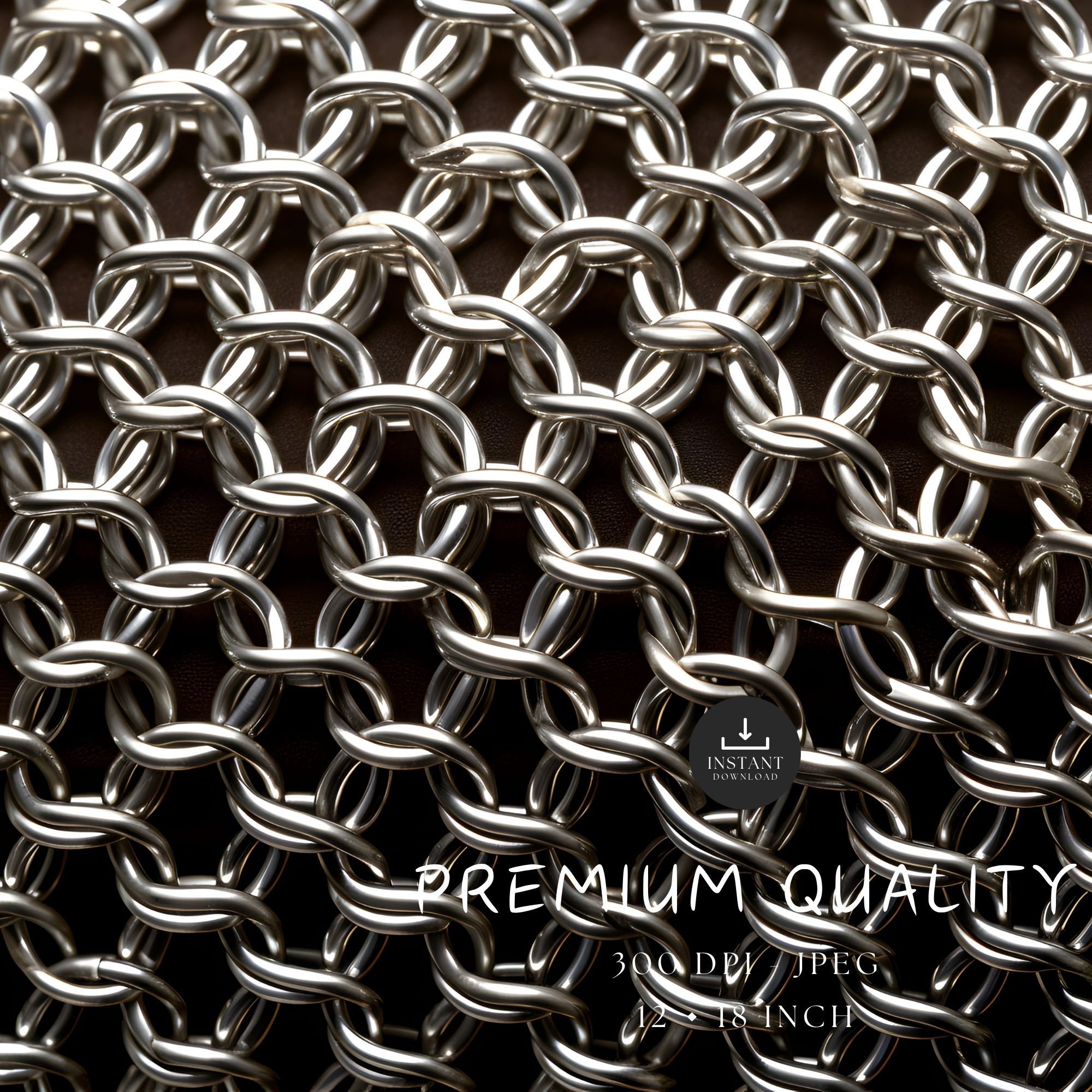 Chainmail Texture Pack, Realistic Medieval Background, Zinc Knight ...