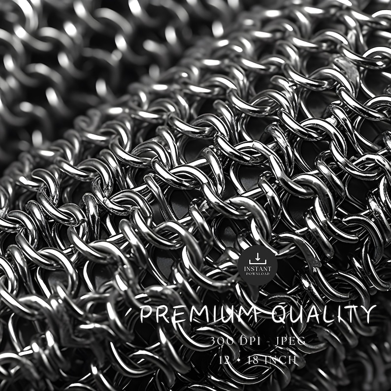 Chainmail Texture Pack, Realistic Medieval Background, Zinc Knight ...