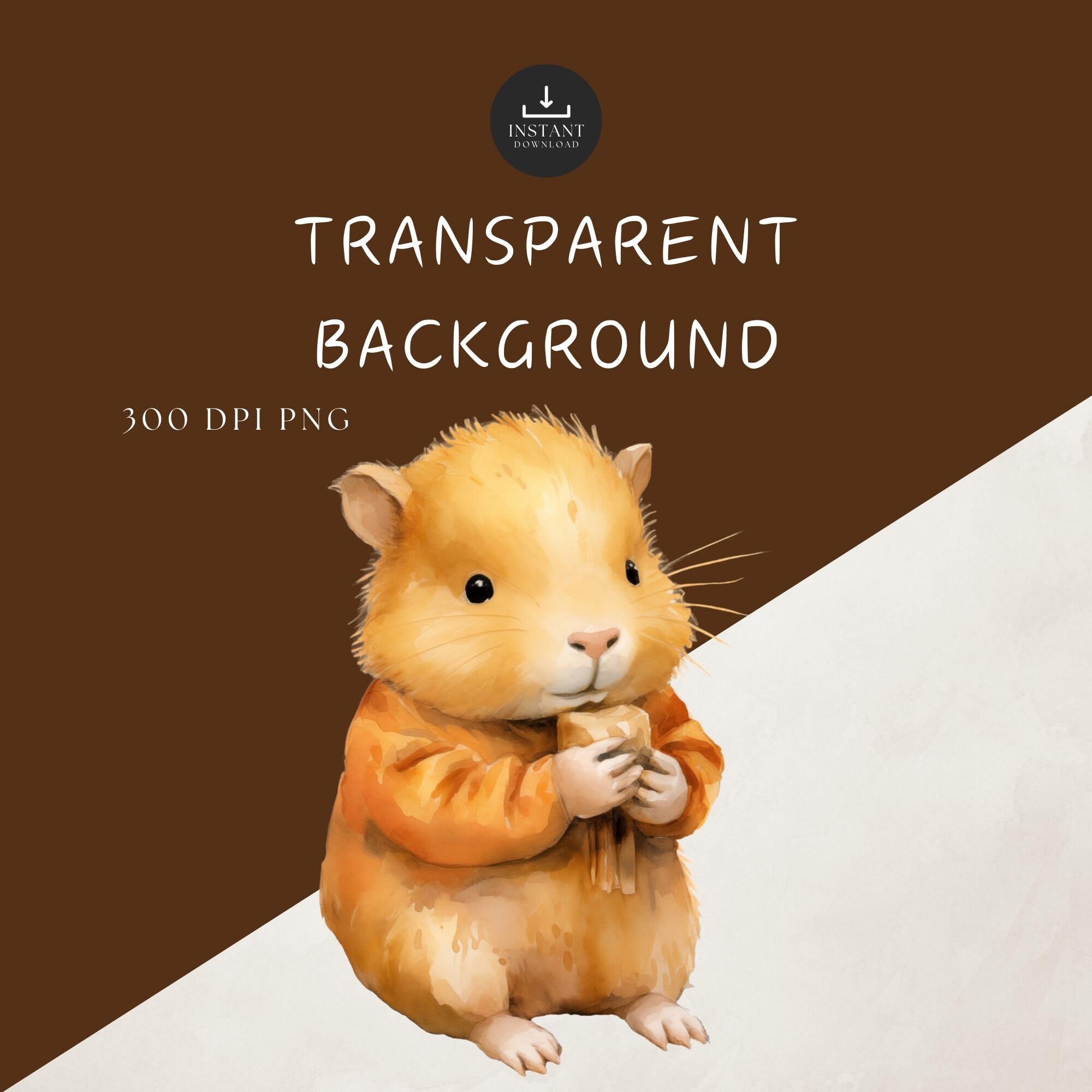 Capybara Clipart Cute Capybara Baby Character Watercolor Illustration ...