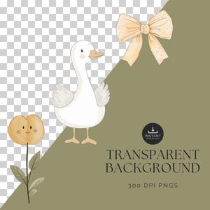 Silly Goose Clipart, Watercolor Quirky Animals, Funny Geese With ...