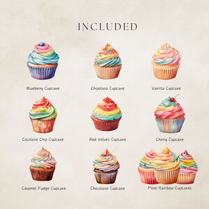 Rainbow Cupcake Clipart LGBTQ Pride Food Graphics Fun Cupcake Colorful ...