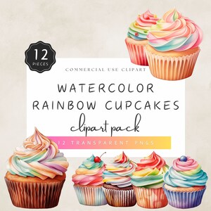 Rainbow Cupcake Clipart LGBTQ Pride Food Graphics Fun Cupcake Colorful ...