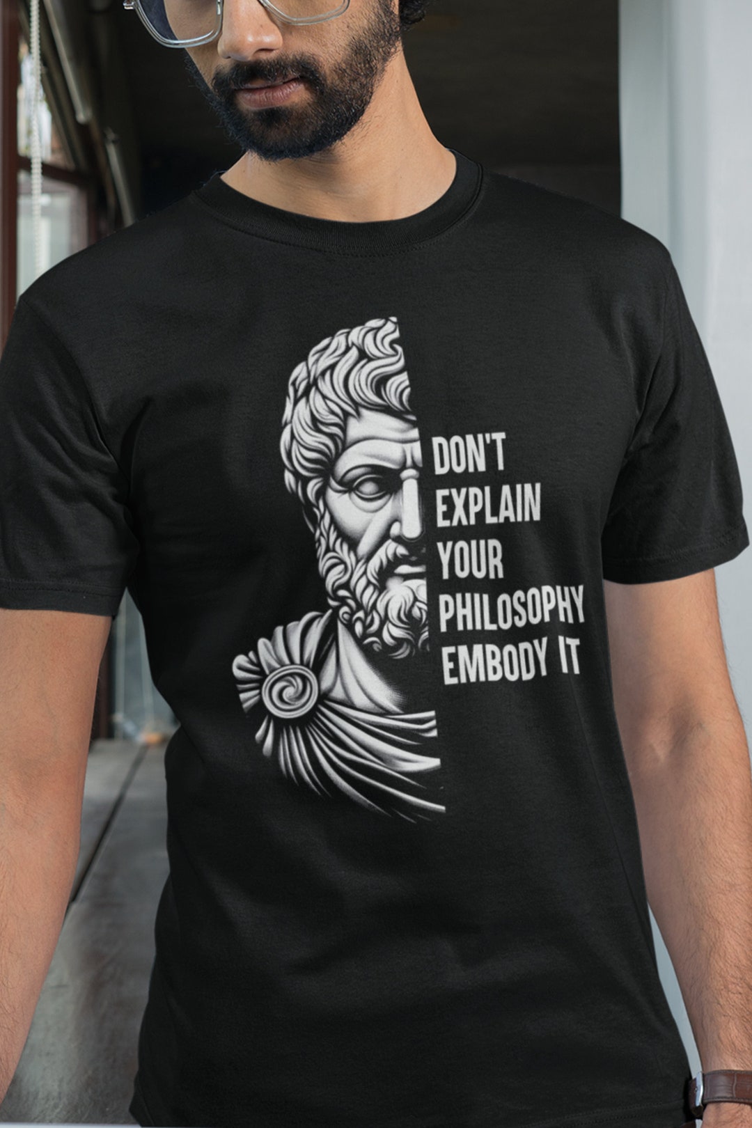 Epictetus Shirt Stoic Greek Philosopher Motivational Quote T-shirt ...