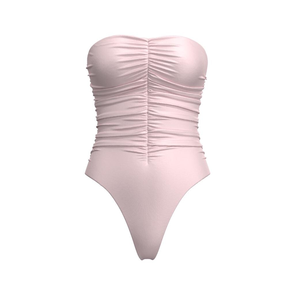 Casablanca Pink Swimsuit – Draped One-piece With Removable Padding ...