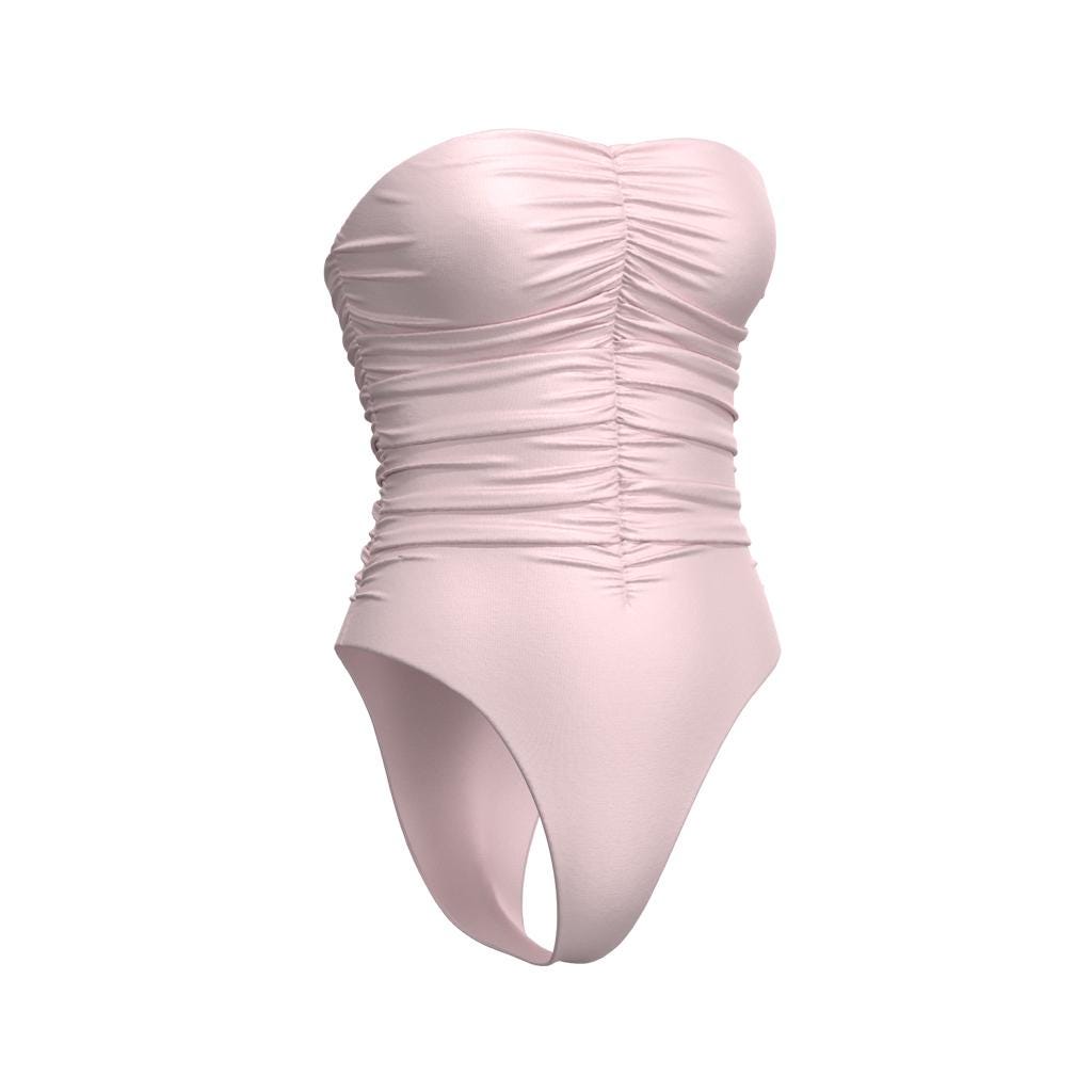 Casablanca Pink Swimsuit – Draped One-piece With Removable Padding ...