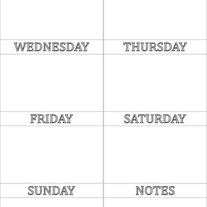 Simple Weekly Office Home Desk Wall Planner - Etsy