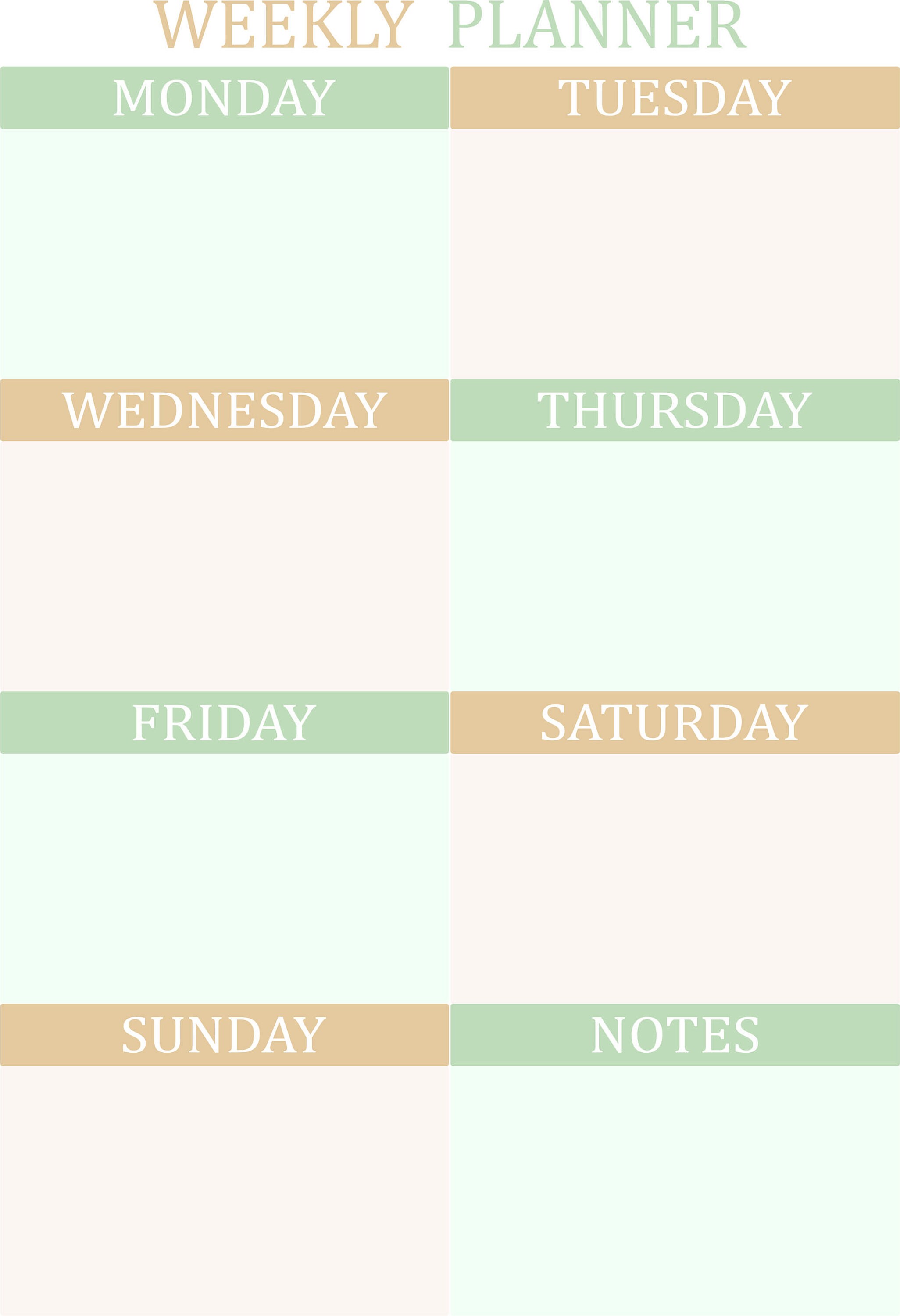 Simple Weekly Office Home Desk Wall Planner - Etsy